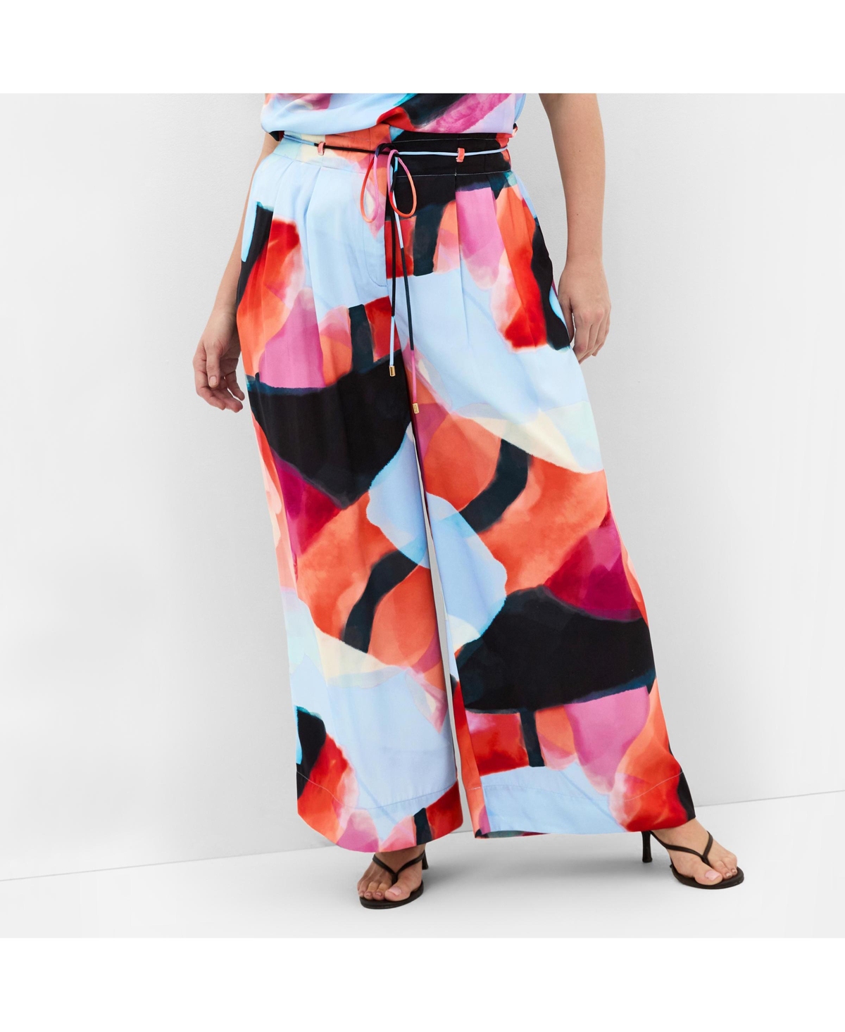 Click here for City Chic Womens Shania Aspect Print Wide Leg Pant... prices