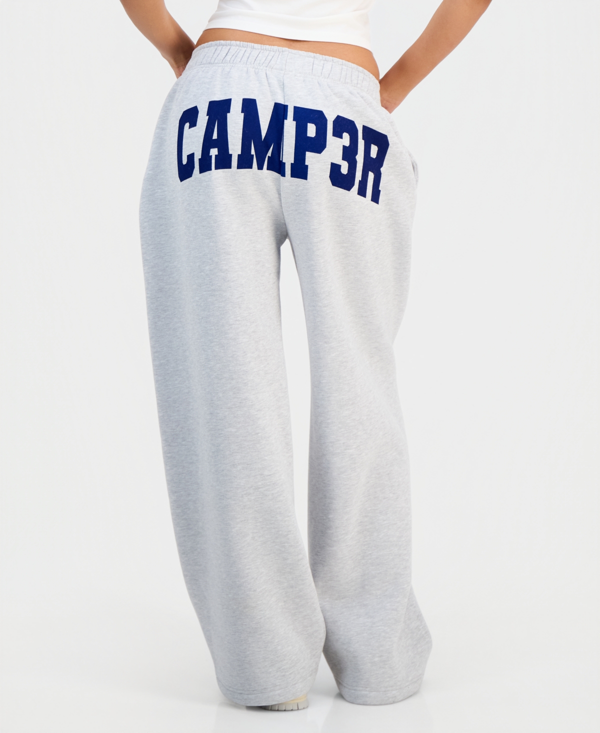 Click here for The Happy Camp3r Juniors Logo Wide-Leg Sweatpants... prices