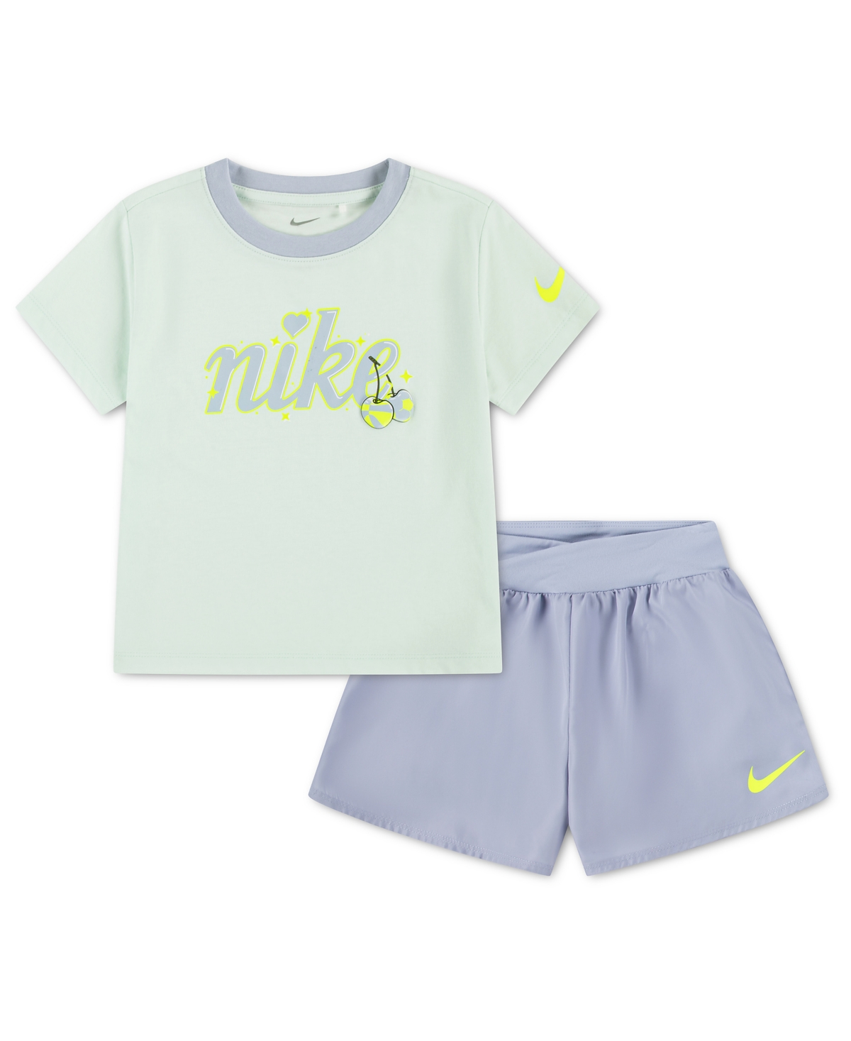 Click here for Nike Girls 4-6X Crewneck T-Shirt and Crossover Sho... prices