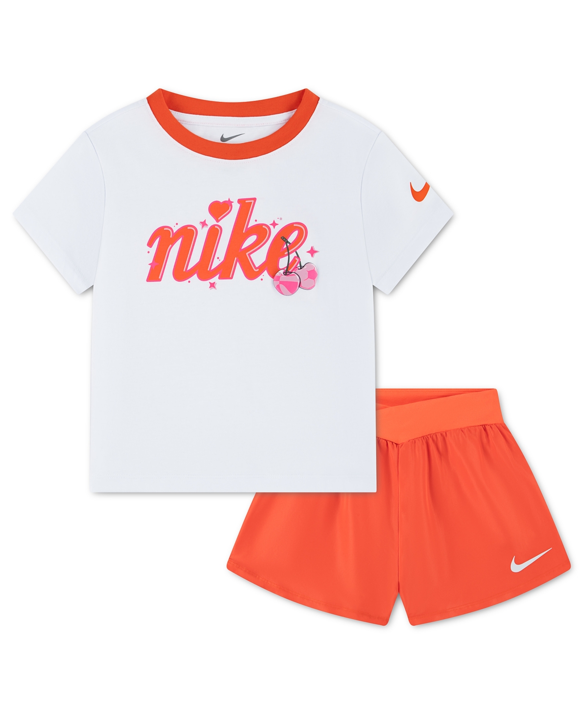 Click here for Nike Girls 4-6X Crewneck T-Shirt and Crossover Sho... prices