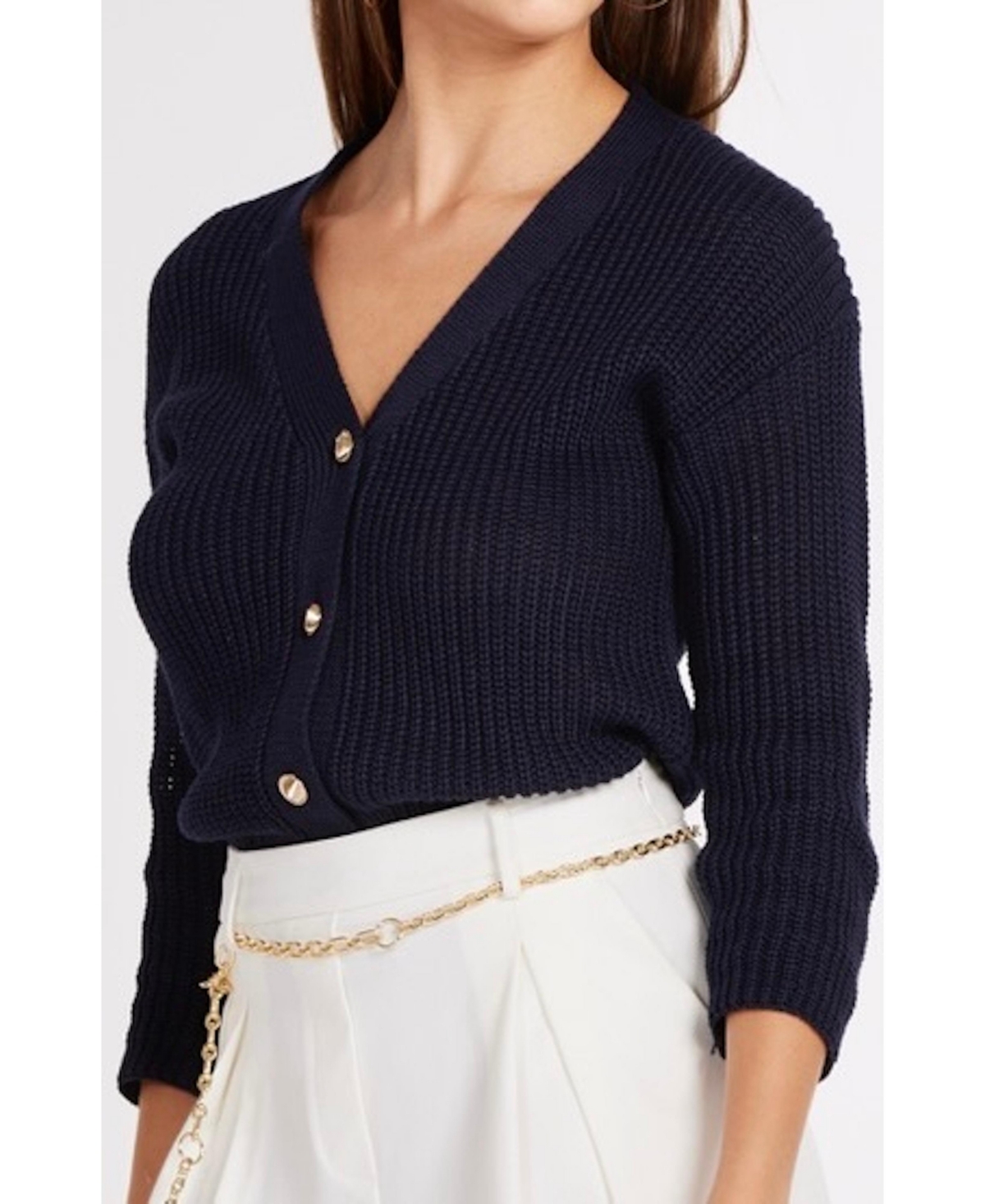 Click here for Bishop + Young Womens Forever Cardigan - Navy prices
