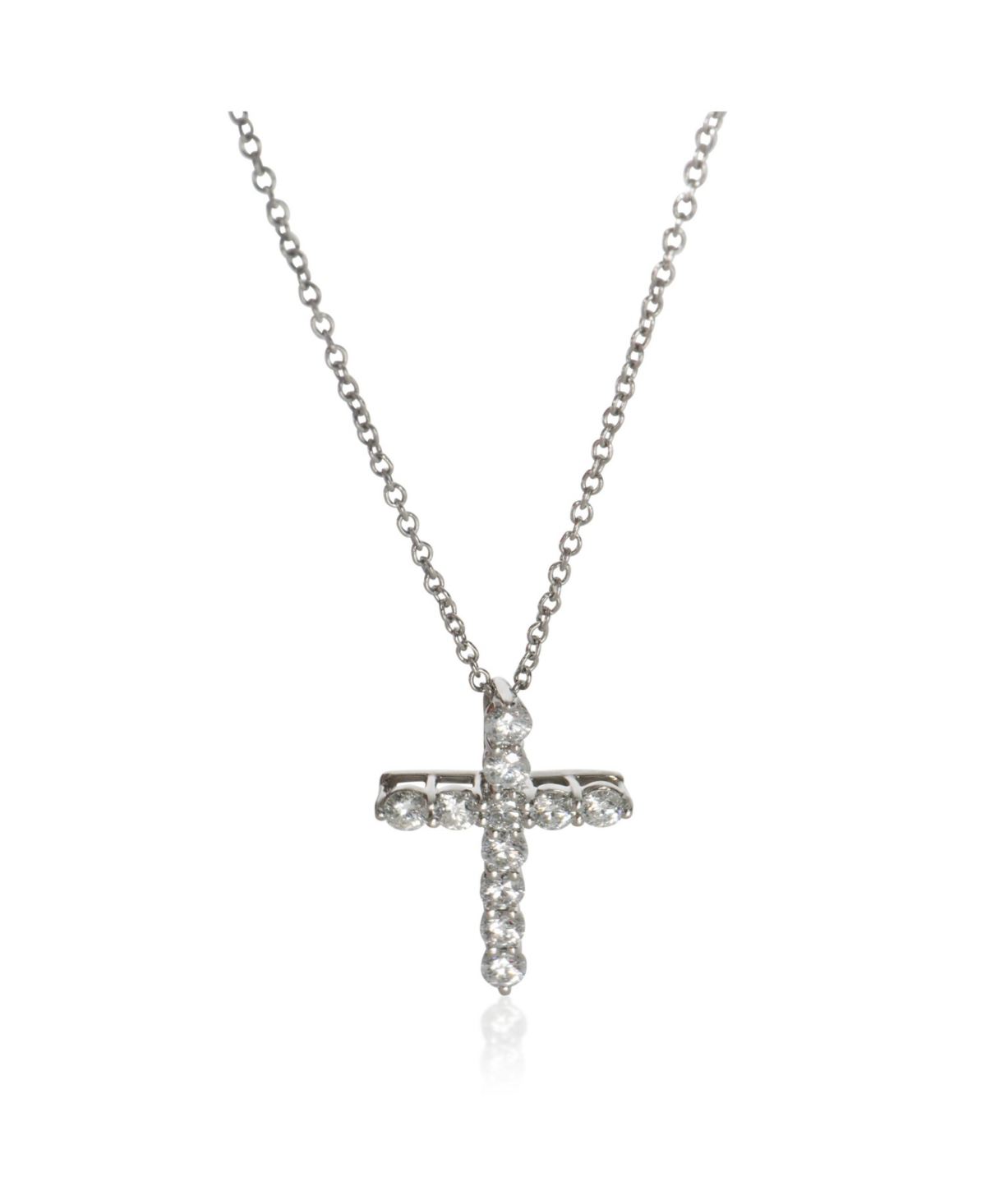 Click here for Pre-Owned Tiffany & Co Platinum Diamond Cross Pend... prices