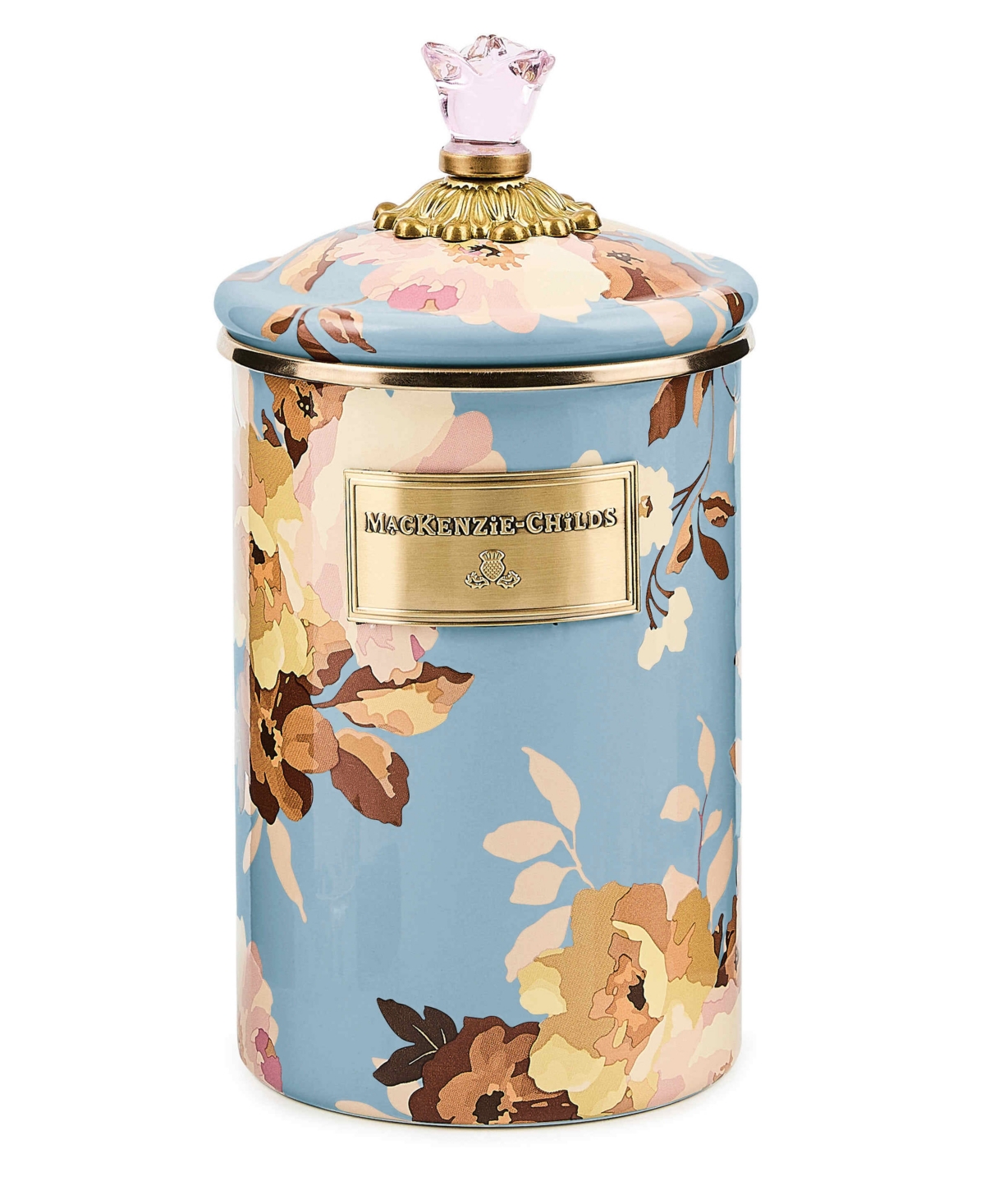 Click here for MacKenzie-Childs Wild Rose Slate 64 oz. Large Cani... prices