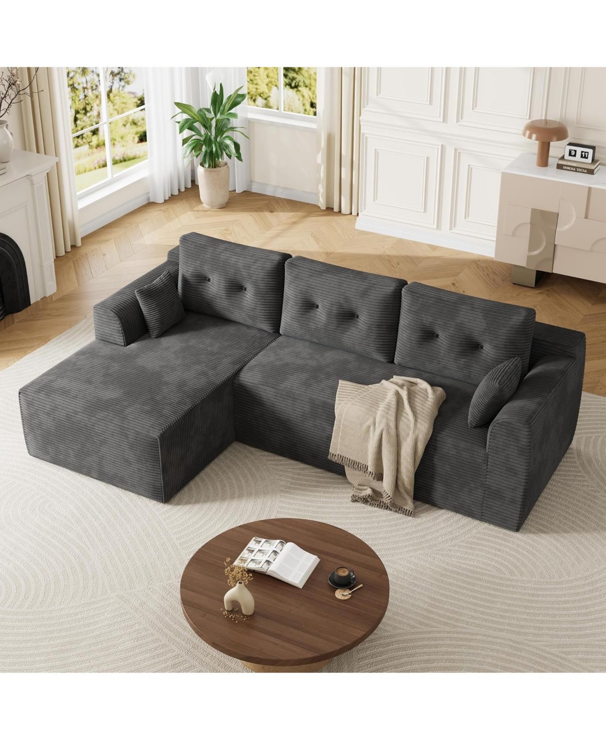Click here for gaomon 105" Cloud Sectional Sofa  Boneless Mo... prices