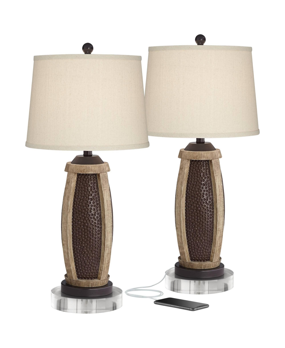 Click here for John Timberland Parker Industrial Table Lamps Set... prices
