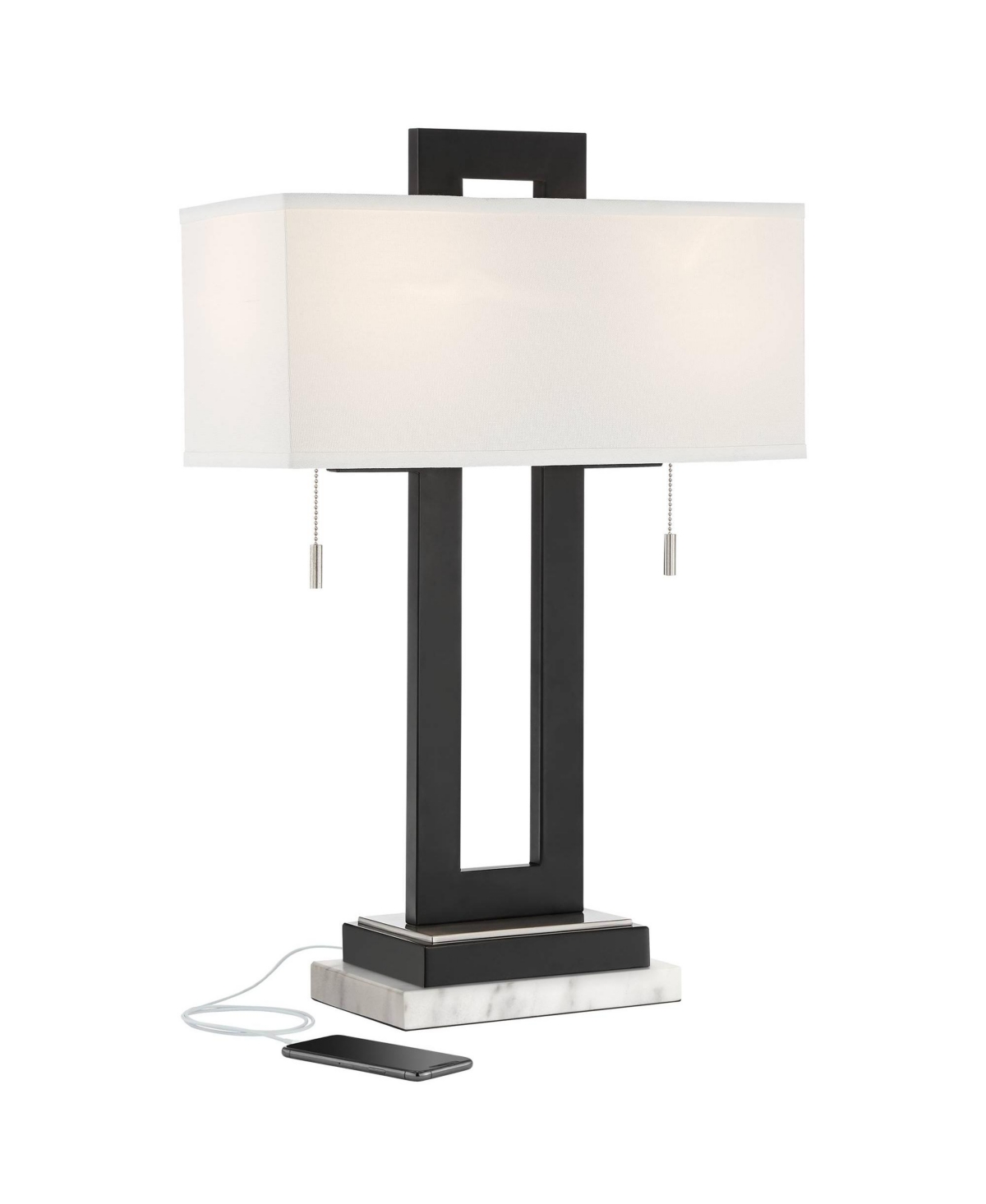 Click here for 360 Lighting Neil Modern Table Lamp with Marble Ri... prices