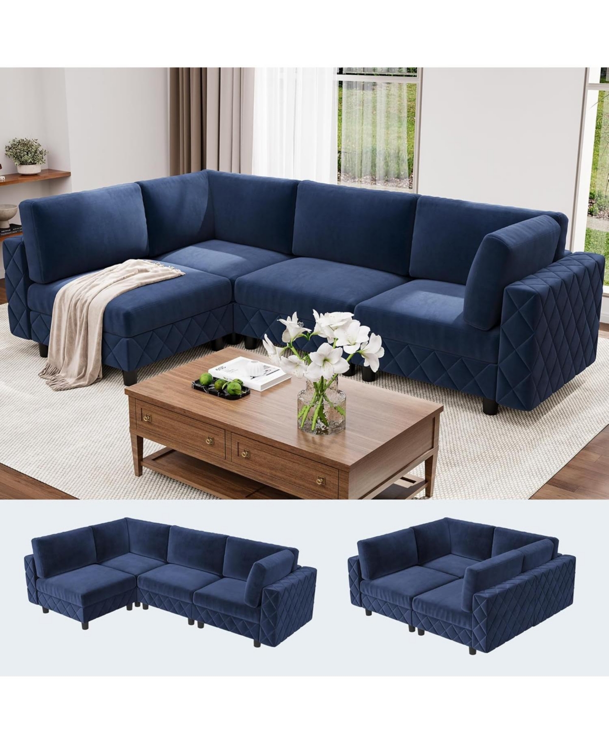 Click here for gaomon 103" Modular Sectional Sofa  L-Shaped... prices
