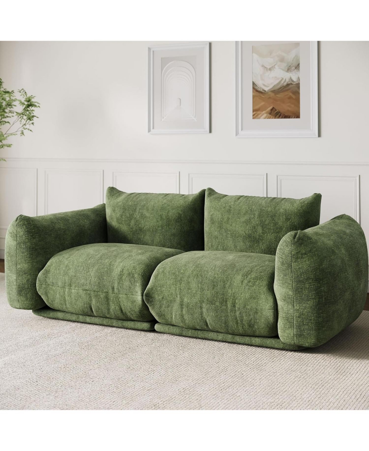Click here for gaomon Chenille Loveseat Sofa  2-Seater Cloud Couc... prices