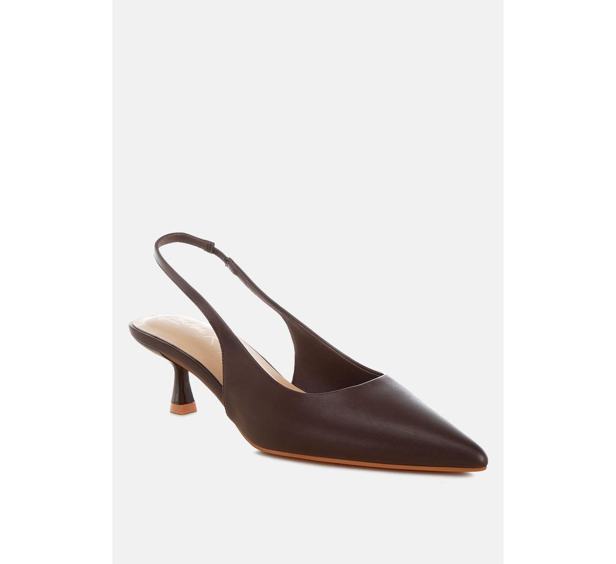 Click here for London Rag Womens Shala Kitten Heel Slingbacks - B... prices