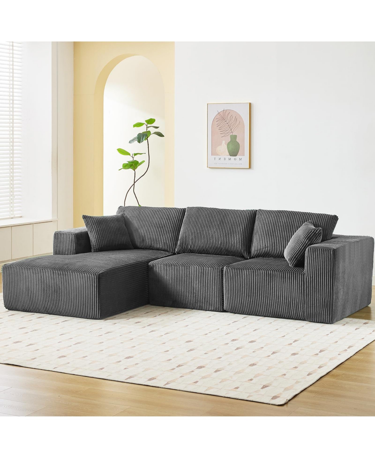 Click here for gaomon 108" L-Shaped Modular Sectional Sofa... prices