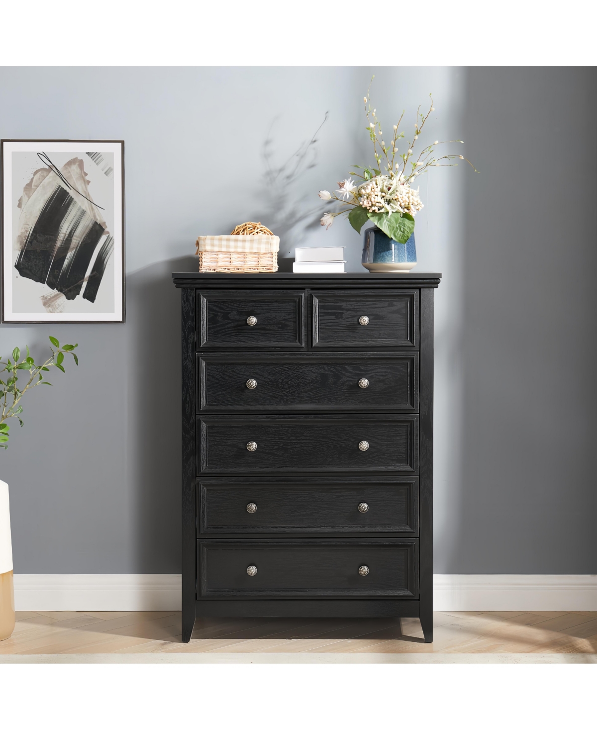 Click here for Flynama Stylish 6 Drawer Dresser Farmhouse Cabinet... prices