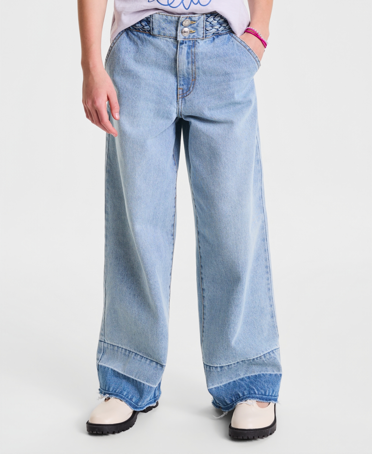 Click here for Levis Girls 7-16 Braided High Rise Baggy Jeans - H... prices