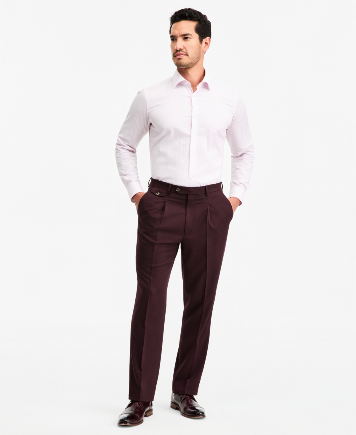 Click here for Tayion Collection Mens Classic-Fit Burgundy Suit S... prices