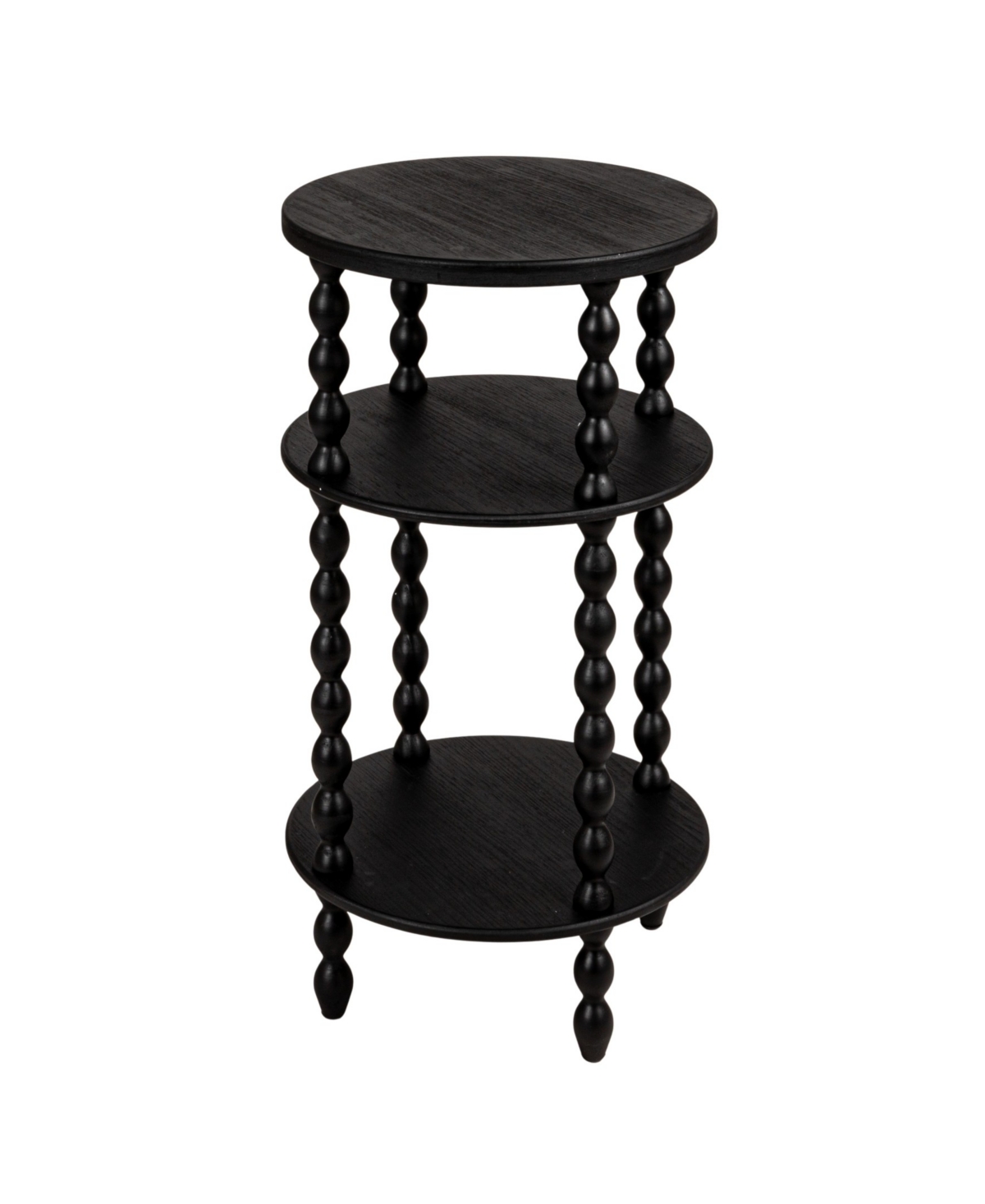 Click here for Storied Home Bobbin Leg 15 Wood Round Accent Table... prices