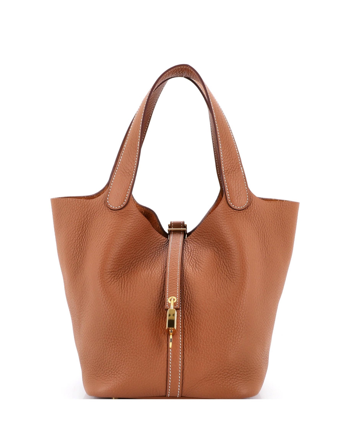 Click here for Pre-Owned HERMES Mm Picotin Lock Bag Clemence - Br... prices