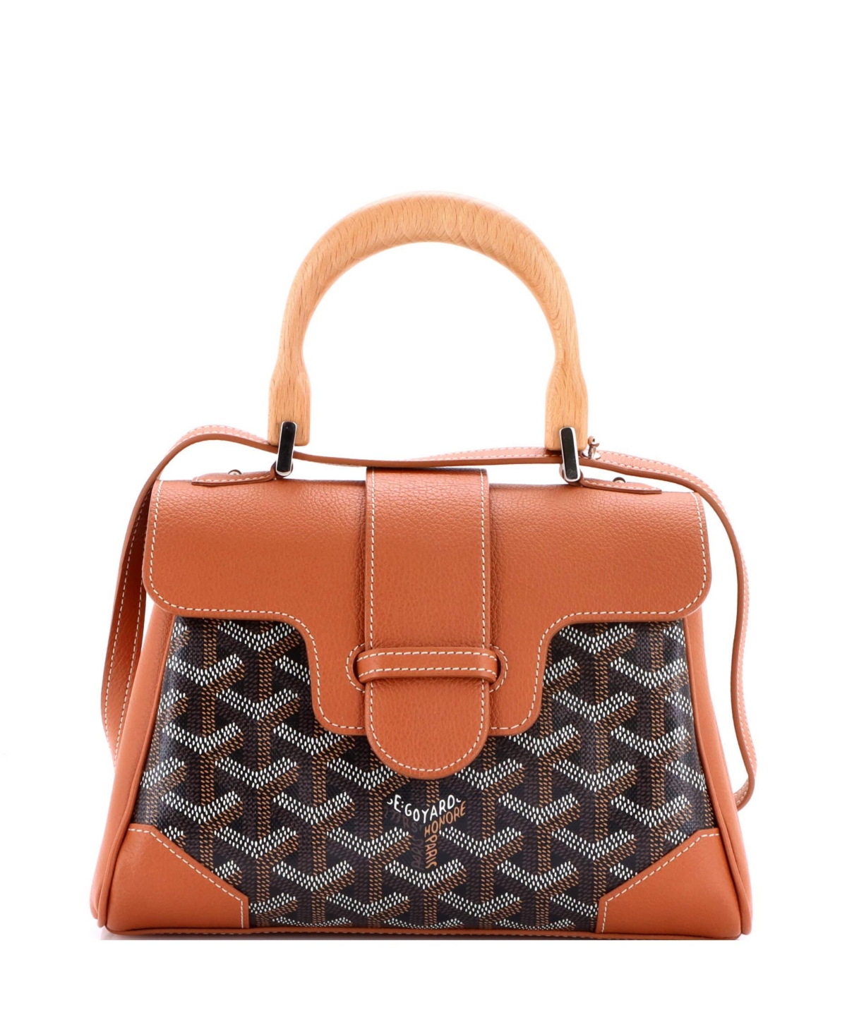 Click here for Pre-Owned Goyard Mini Saigon Top Handle Bag Coated... prices
