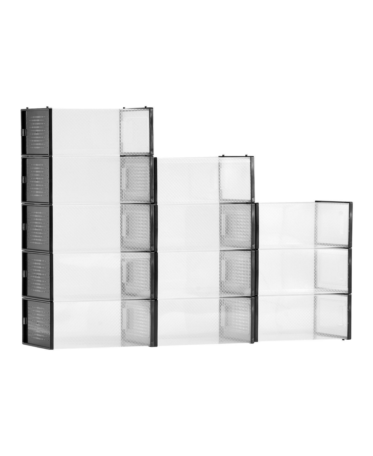 Click here for Gouun 12-Pack Clear Stackable Shoe Storage Boxes -... prices