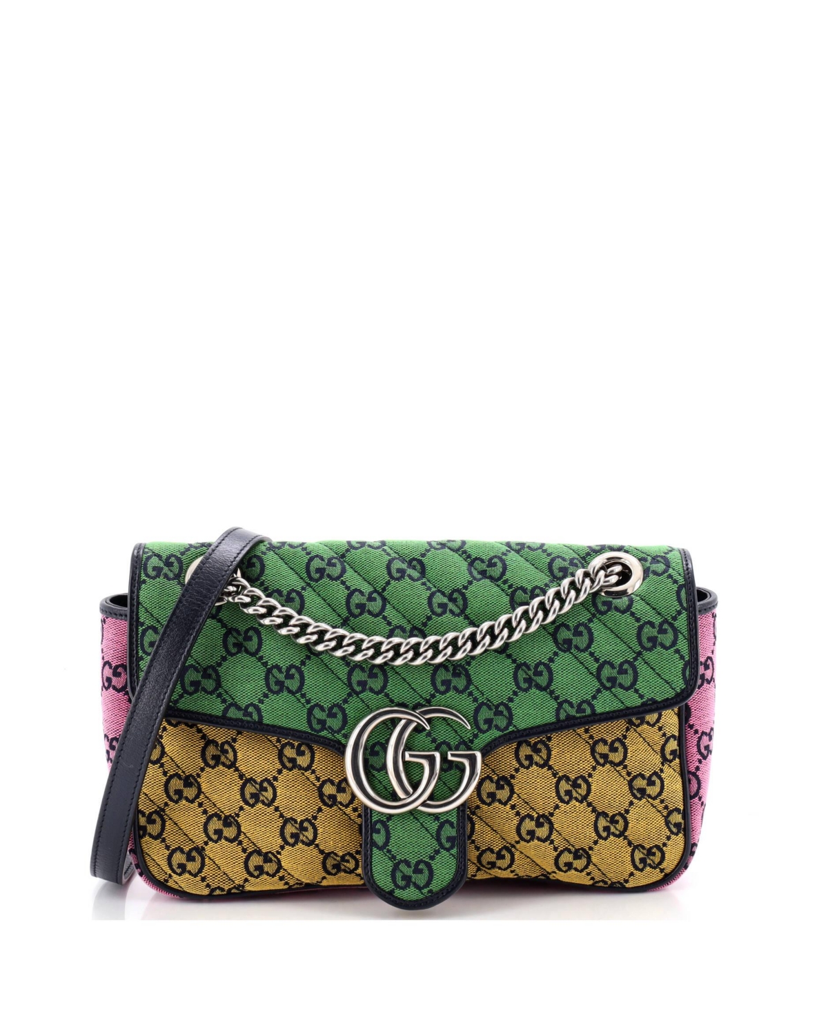Click here for Pre-Owned Gucci Small Gg Marmont Flap Bag Diagonal... prices
