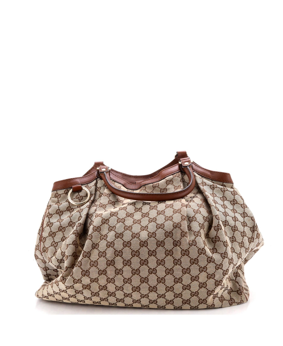 Click here for Pre-Owned Gucci Large Sukey Tote Gg Canvas with Le... prices