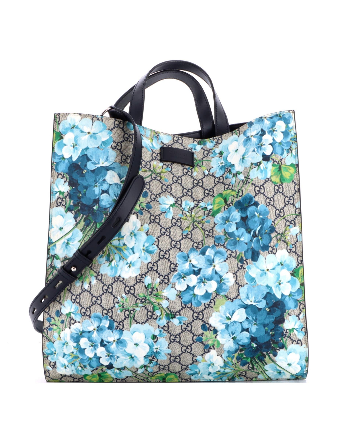 Click here for Pre-Owned Gucci Tall Convertible Soft Open Tote Bl... prices