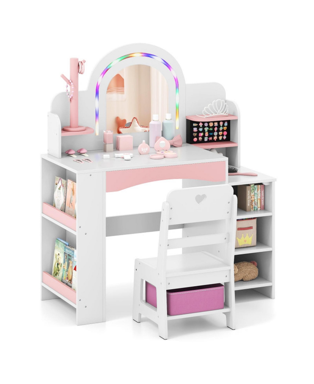 Click here for Gouun Kids Vanity Set with Led Lights and Makeup D... prices