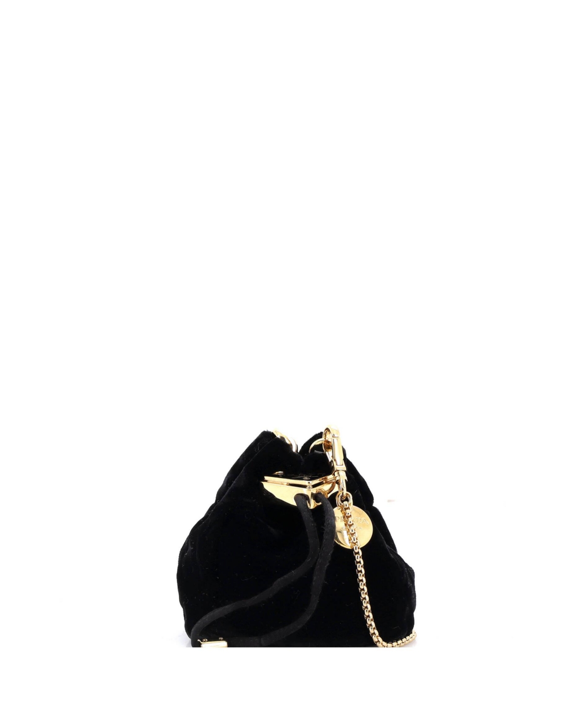 Click here for Pre-Owned Prada Mini Triangle Logo Drawstring Pouc... prices