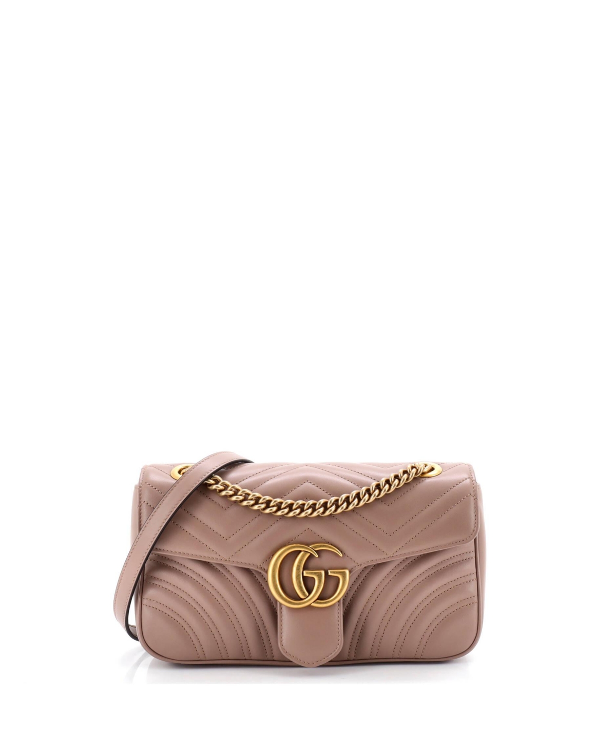 Click here for Pre-Owned Gucci Small Gg Marmont Flap Bag Matelass... prices