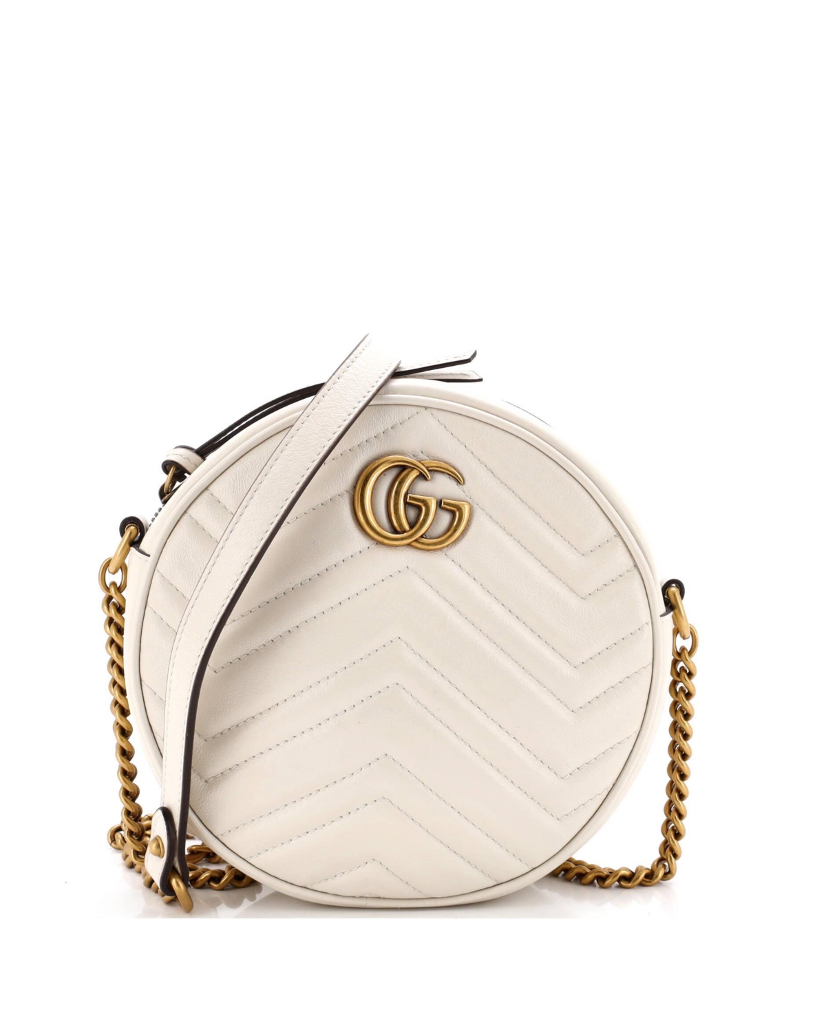 Click here for Pre-Owned Gucci Mini Gg Marmont Round Shoulder Bag... prices