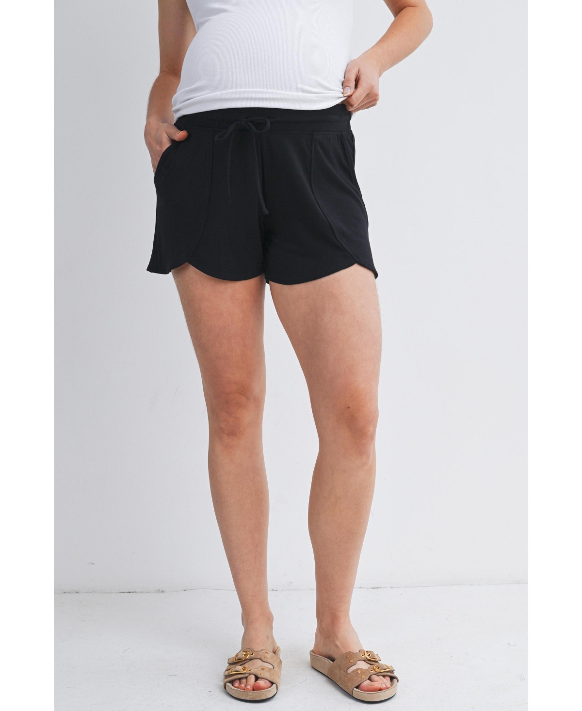 Click here for Hello Miz Maternity Relaxed Fit Lounge Shorts with... prices