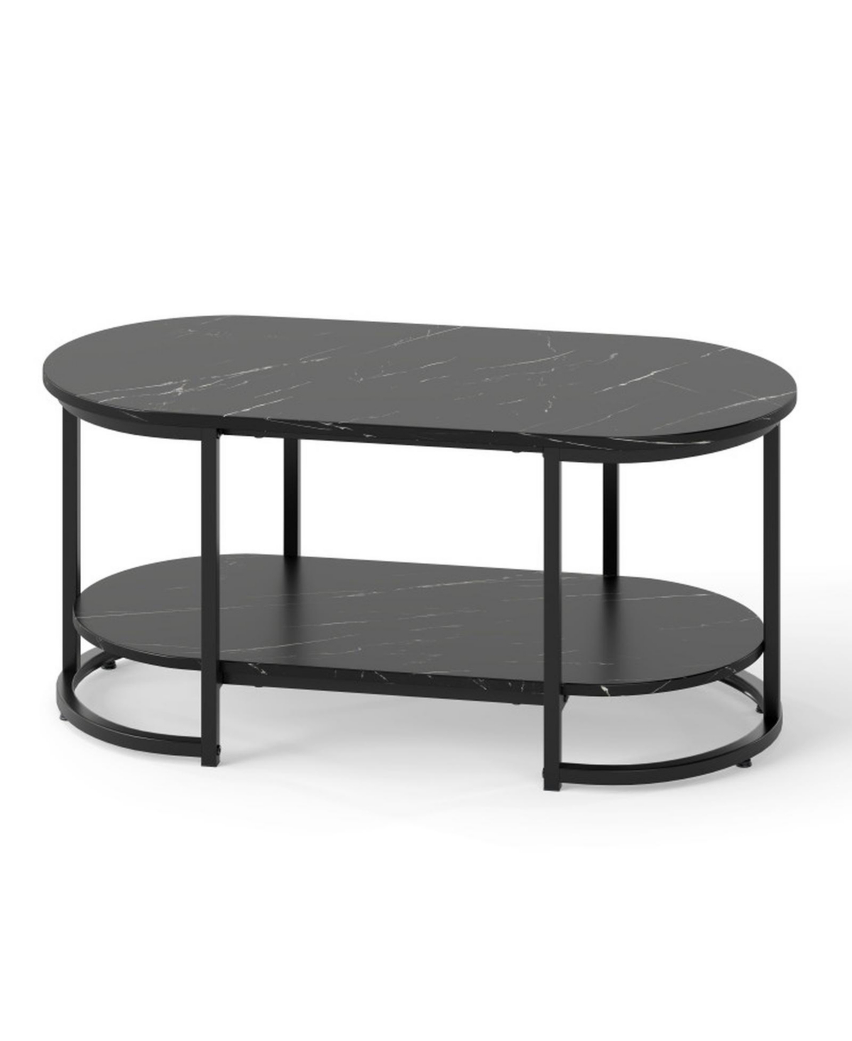 Click here for Gouun 39.5 in Faux Marble 2-Tier Coffee Table with... prices