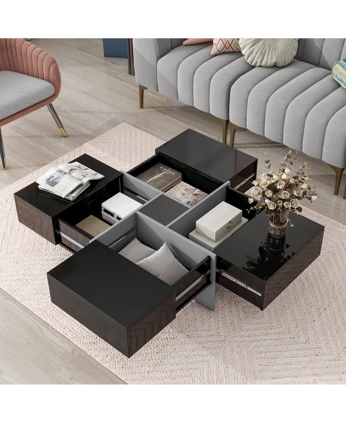 Click here for Rainsken Coffee Table - Square Center Table with 4... prices