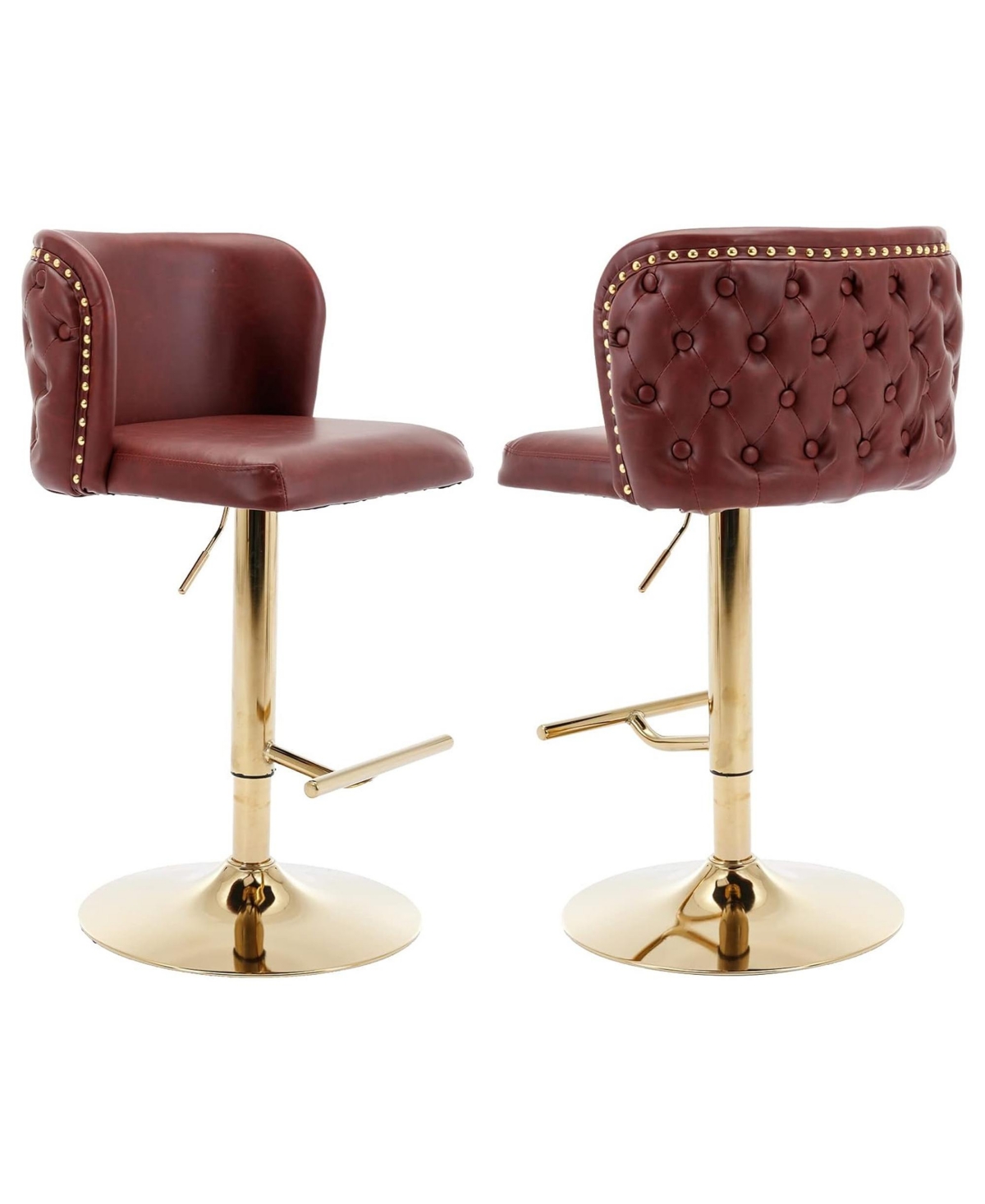 Click here for Rainsken Barstools Set of 2 - Modern Pu Leather Ba... prices