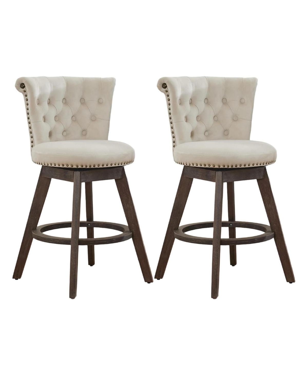 Click here for Rainsken 360° Swivel Bar Stools Set of 2  Vel... prices