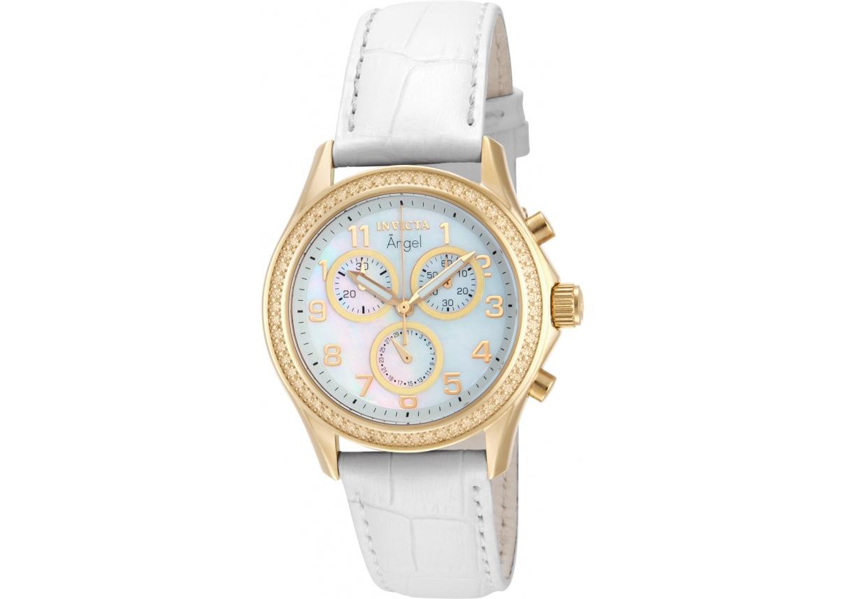 Click here for Invicta Womens 12990 Angel Quartz Chronograph Moth... prices