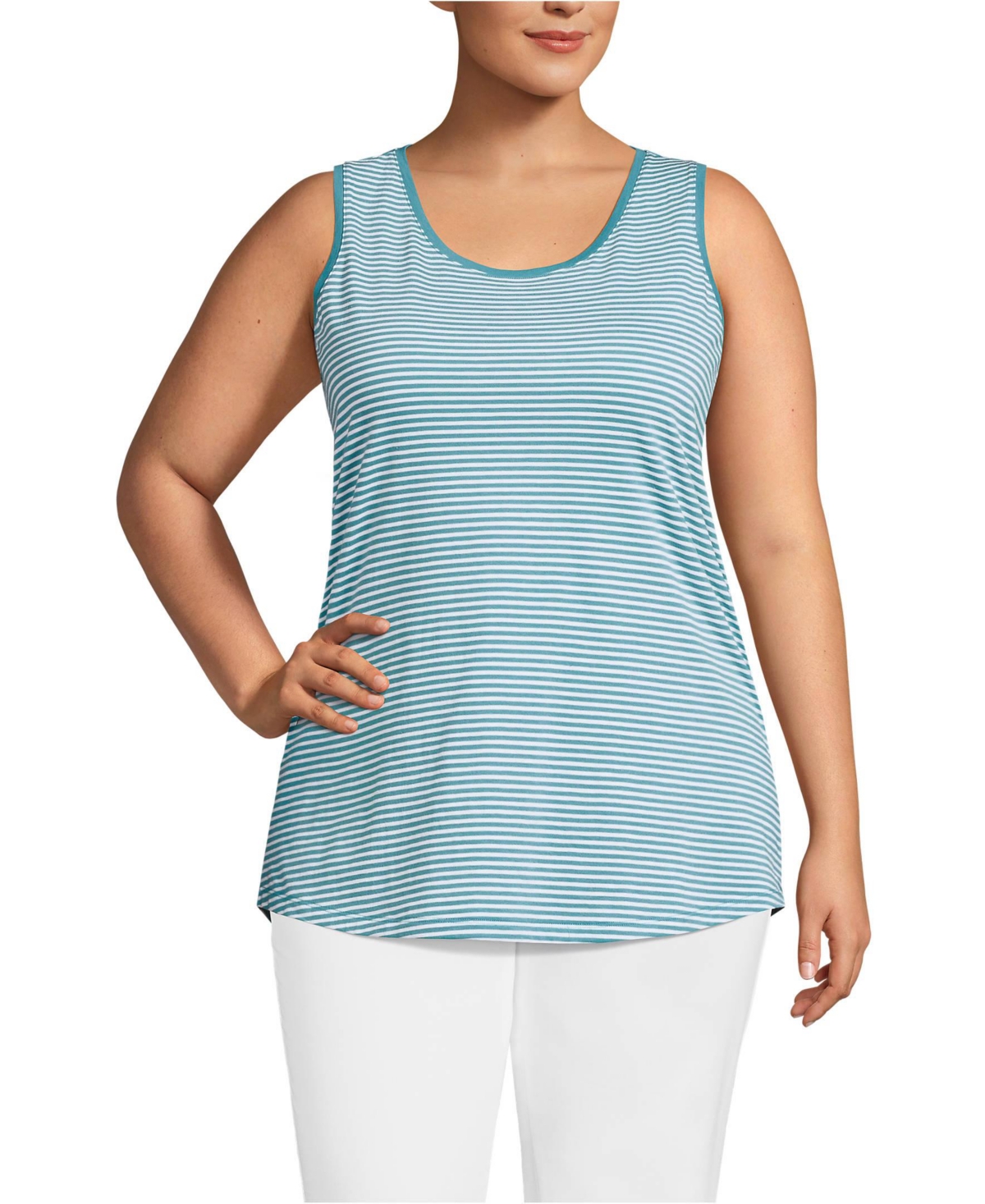 Click here for Lands End Womens Plus Size Supima Cotton Tunic Tan... prices