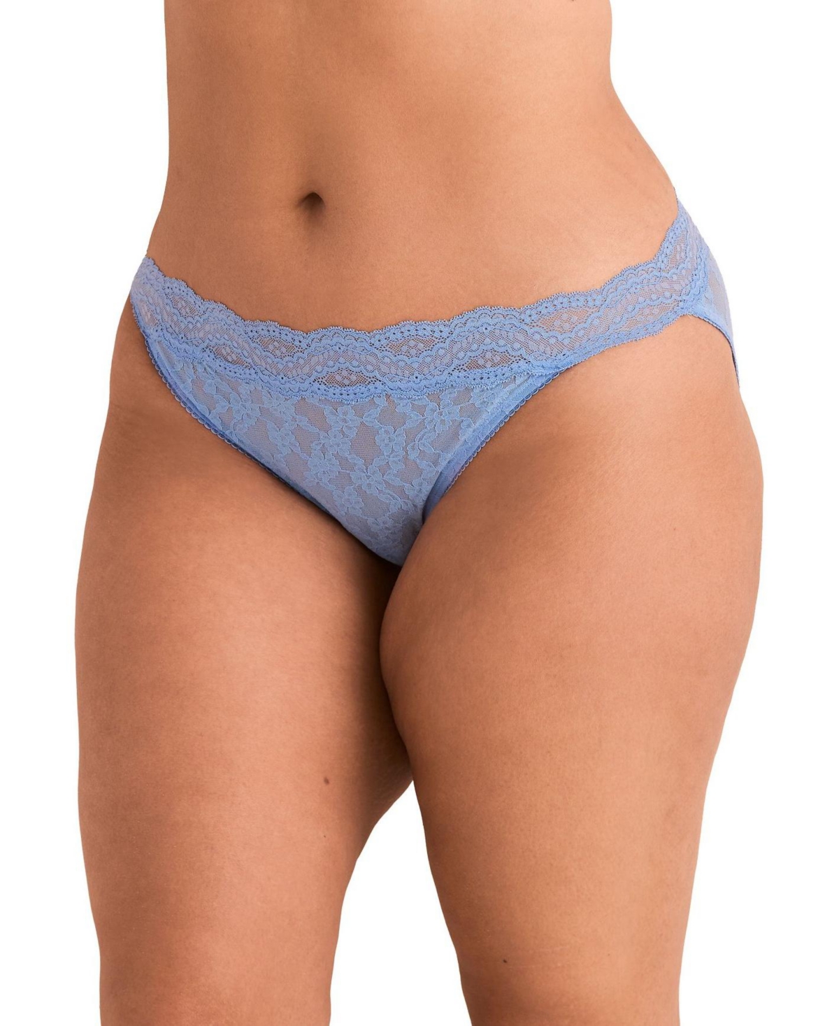 Click here for Adore Me Plus Size Maud Bikini Panty - Medium blue prices