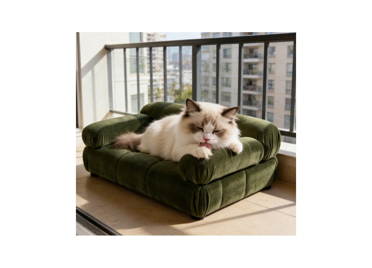 Click here for Zeus and Ruta Modern Upholstered Marcel Pet Bed Fo... prices