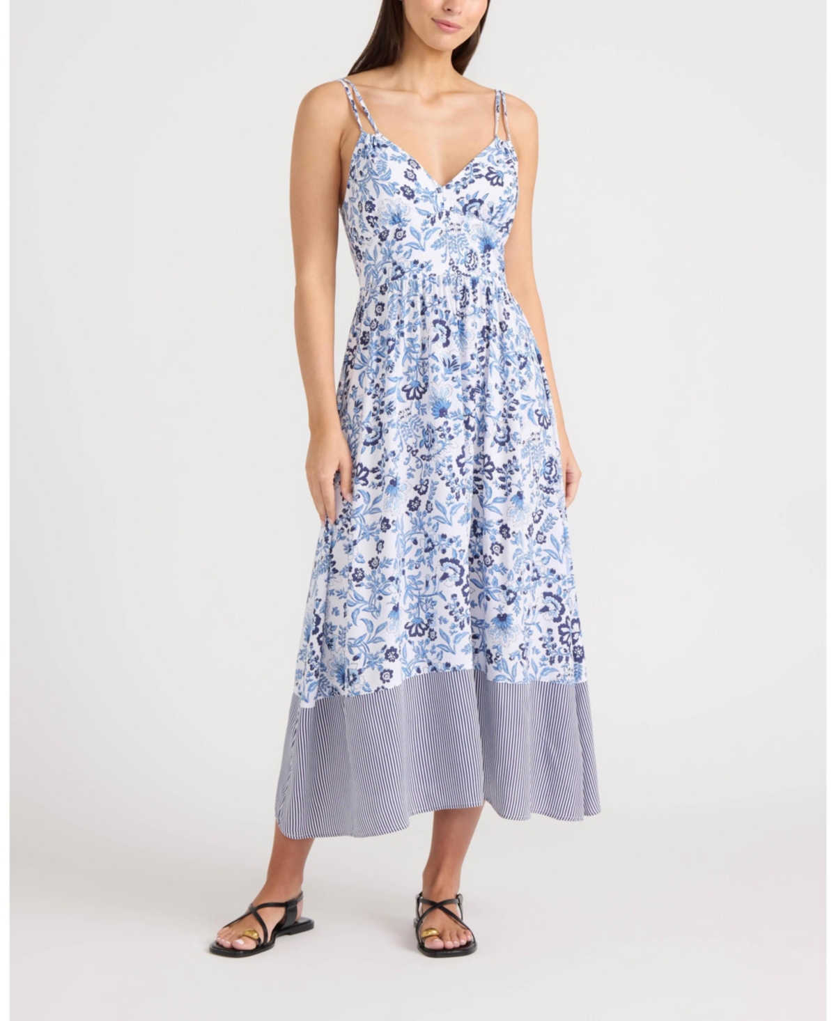 Click here for Ellen Tracy Womens Sleeveless V-Neck Plunge Maxi D... prices