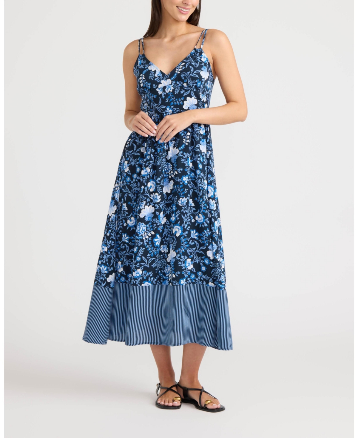 Click here for Ellen Tracy Womens Sleeveless V-Neck Plunge Maxi D... prices