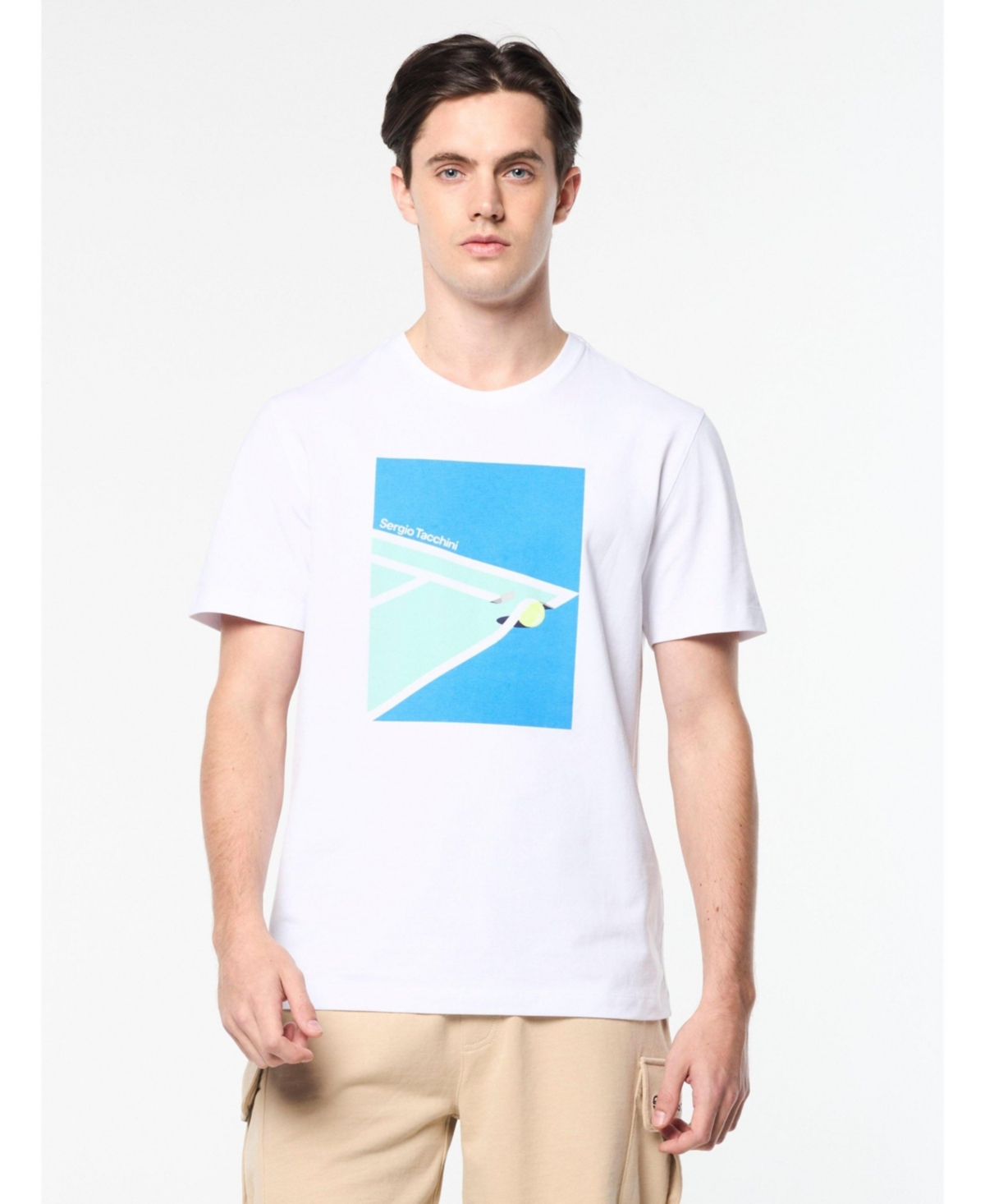 Click here for Sergio Tacchini Mens Dante T-shirt - Brilliant whi... prices