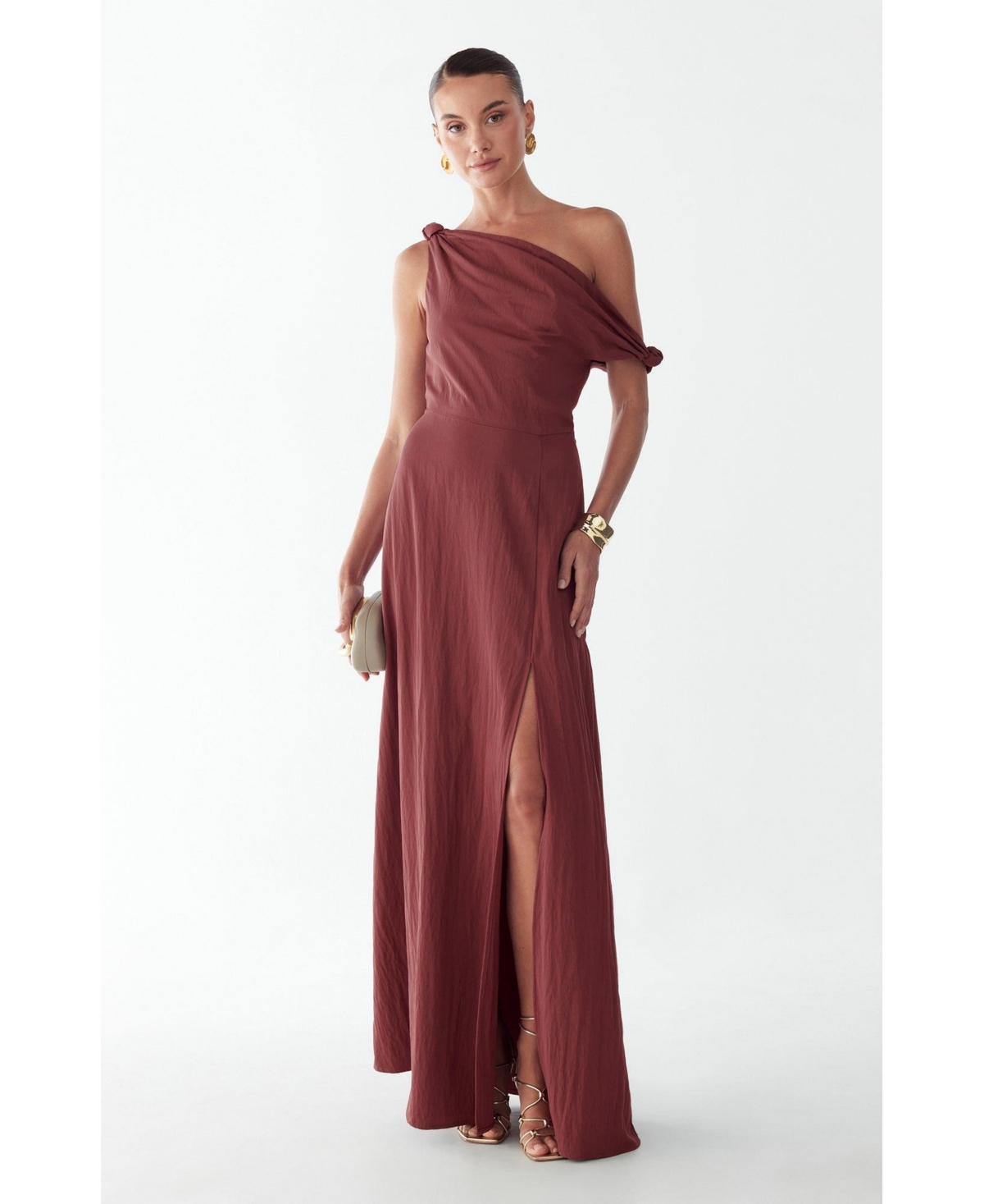 Click here for St Mrlo Womens Elliot Maxi Dress - Burgundy prices