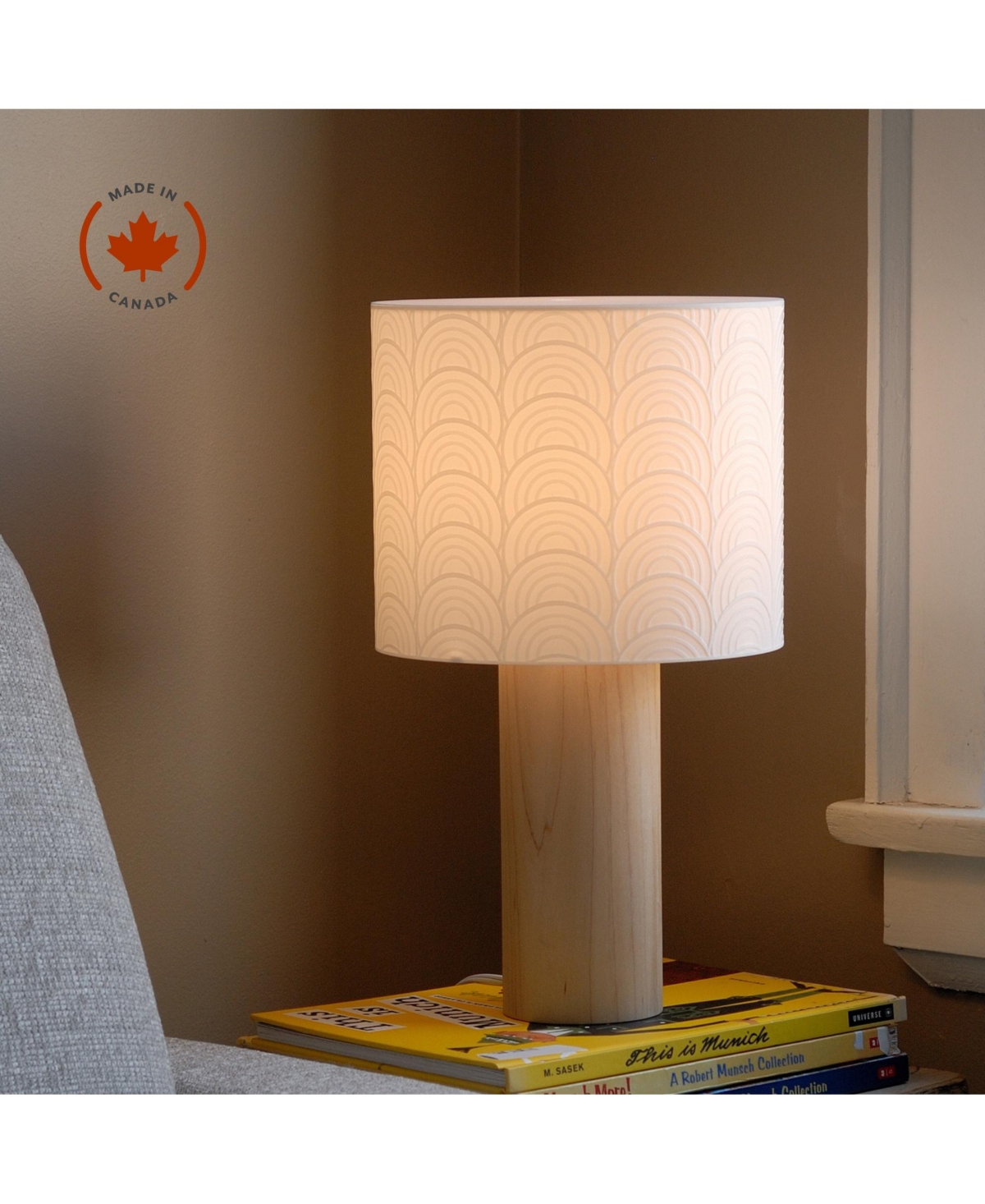 Click here for Decent Living Wooden Maple Table Lamp - Cloud - Li... prices
