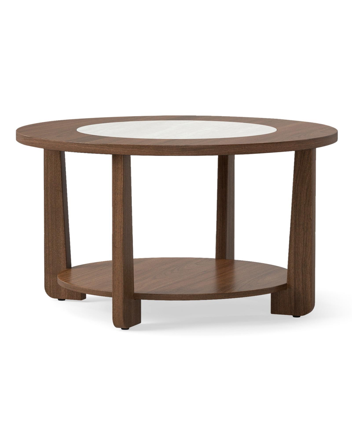 Click here for Slickblue Round Farmhouse Coffee Table 2 Tone Stor... prices