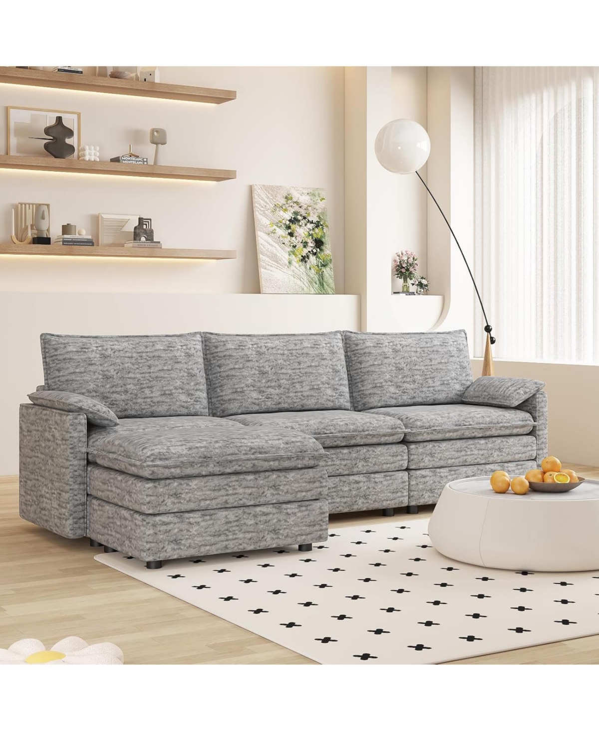 Click here for gaomon 108" Modular Sectional Couch  Comfy Cl... prices