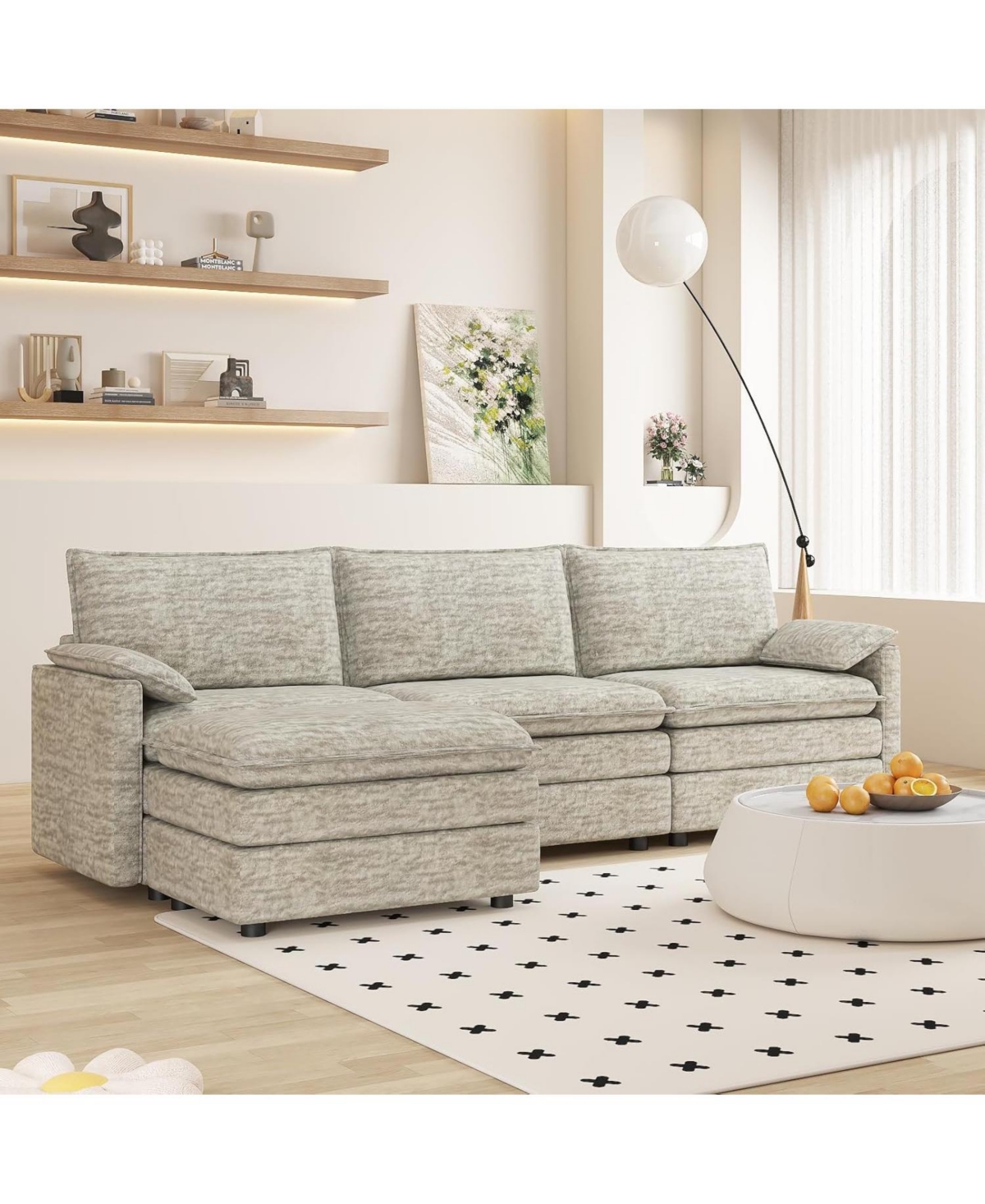 Click here for gaomon 108" Modular Sectional Couch  Comfy Cl... prices