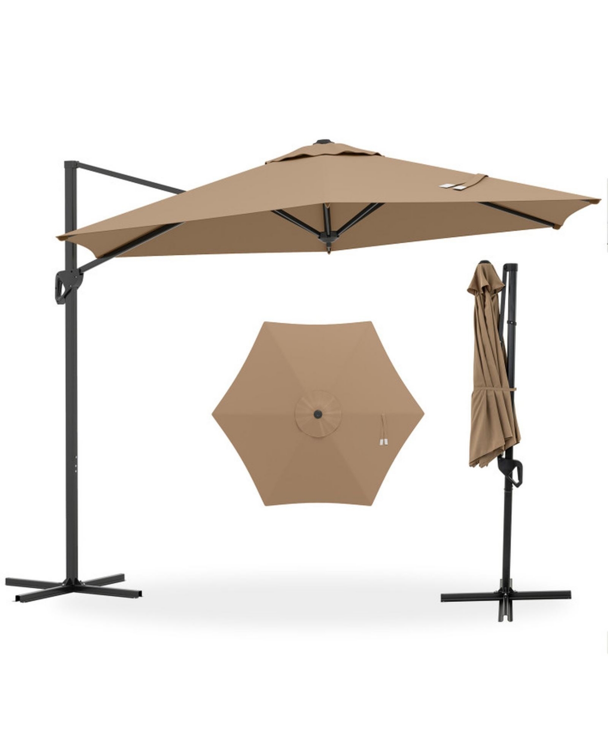 Click here for Gouun 9 ft Cantilever Patio Umbrella with Double-T... prices