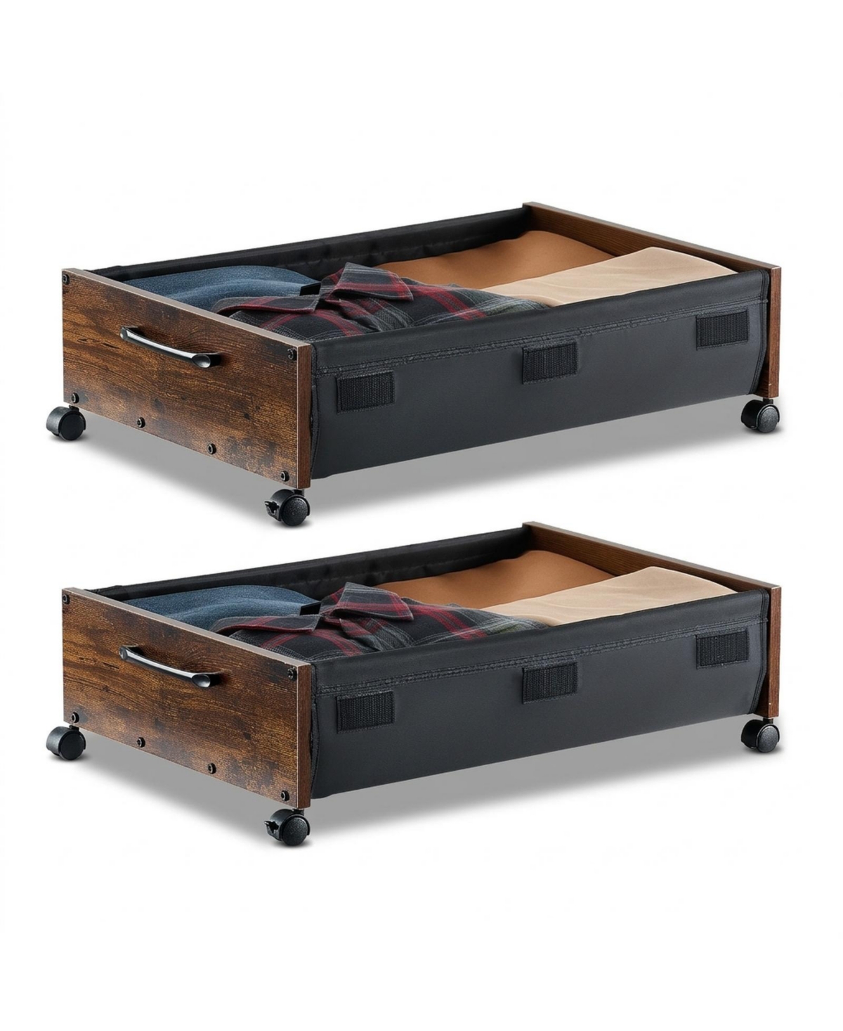 Click here for Sugift 2 Pack Under Bed Storage with Wheels 25.6in... prices