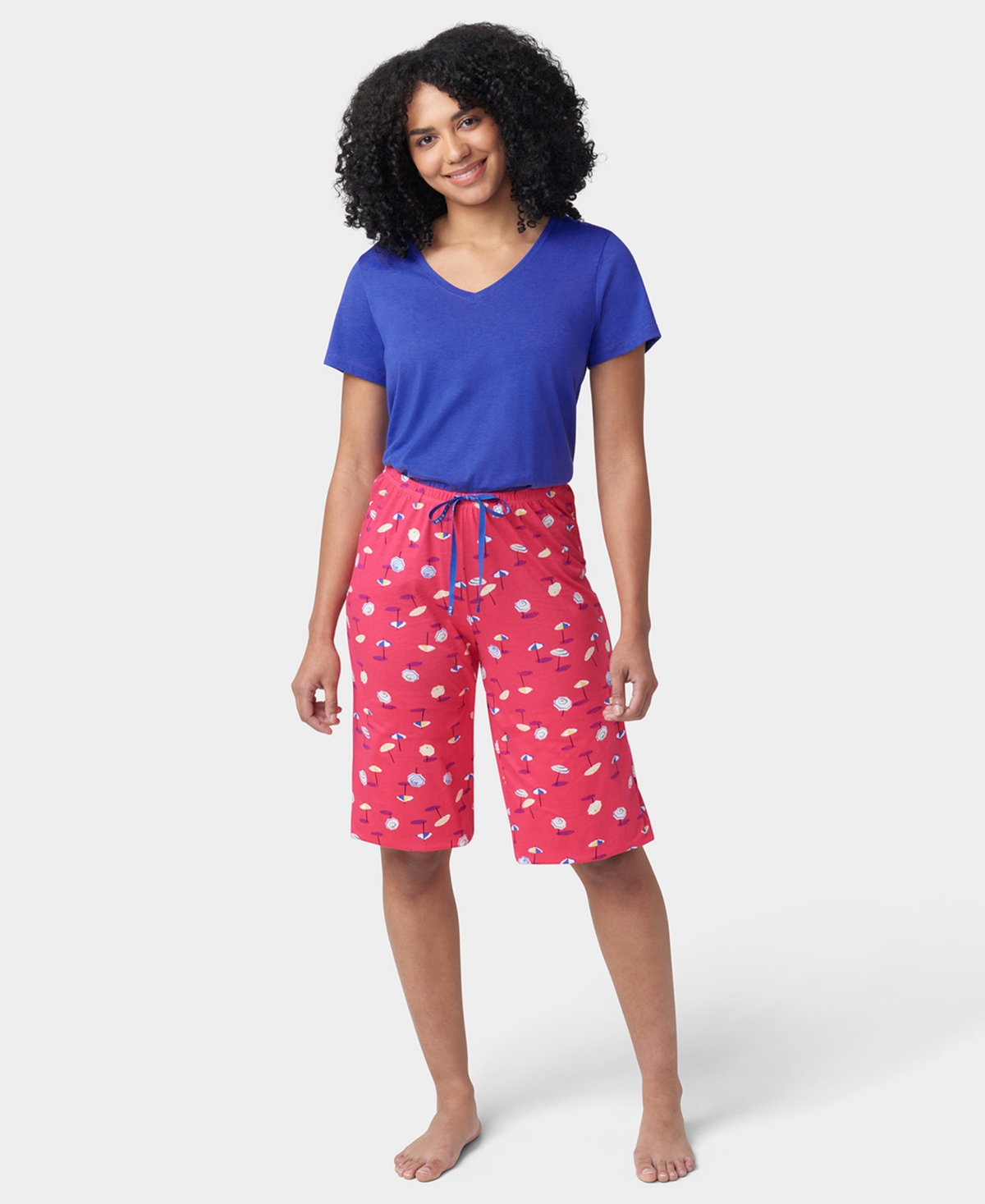 Click here for Hue Womens Chalk Dot Pj Bermuda - Raspberry prices