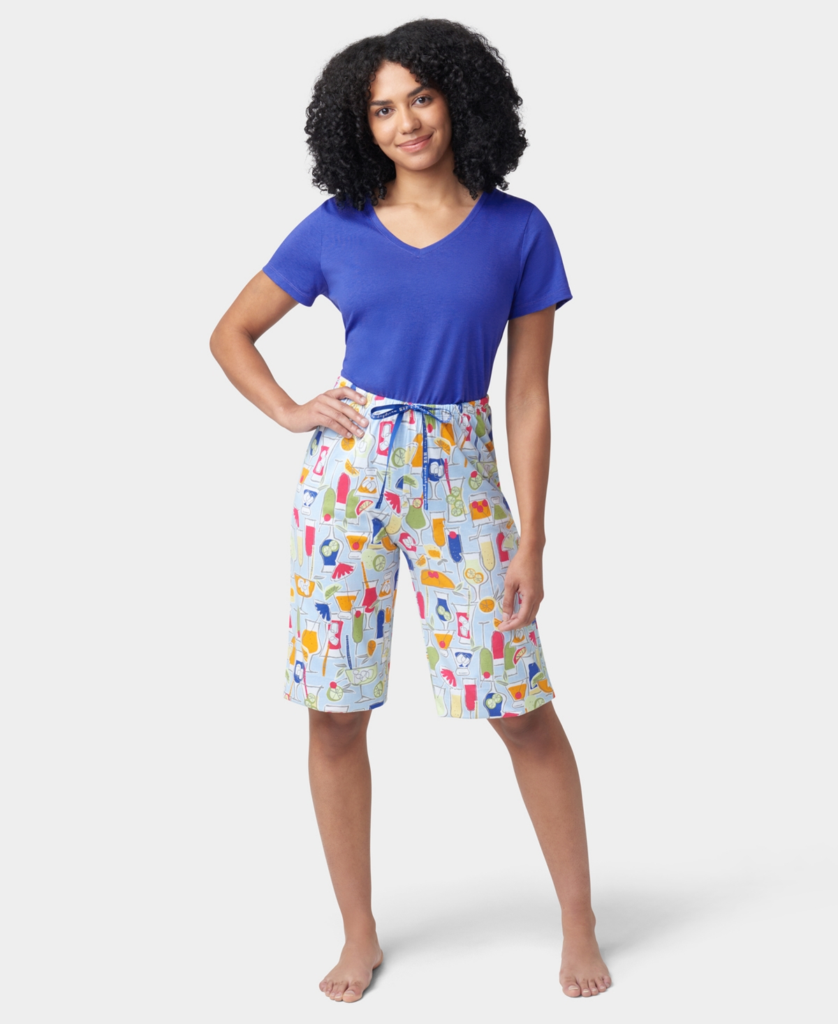 Click here for Hue Womens Chalk Dot Pj Bermuda - Skyway prices