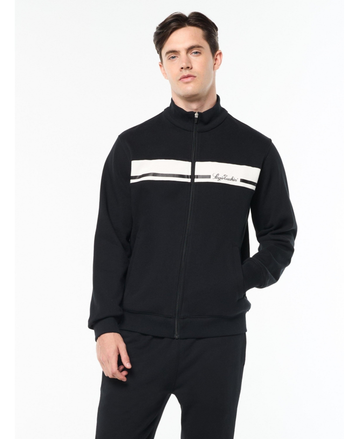 Click here for Sergio Tacchini Mens Cursivo Track Jacket - Black... prices